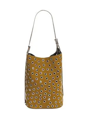 Proenza Schouler Brant Grommet Leather Bucket Bag Hazelnut