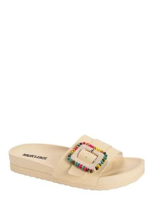 MUK LUKS Grand Colette Sandal - Vanilla Custard