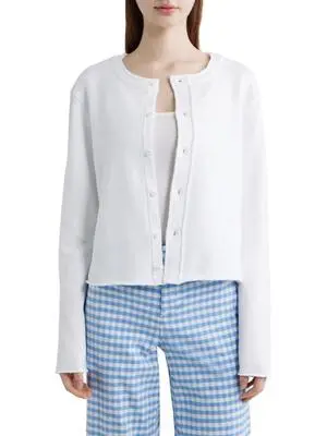 Frank & Eileen Jackie Shrunken Cardigan - White