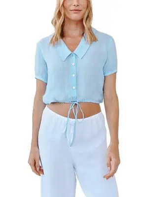 BELLA DAHL Linen Button-Up Shirt