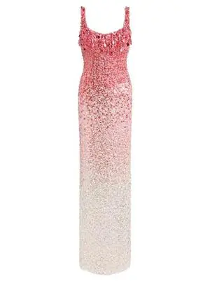 Jenny Packham Jenny Packham Decora Sequin-Embellished Maxi Gown Illusion
