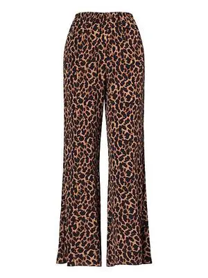 AWAY THAT DAY Woven Trousers - Leopard Print