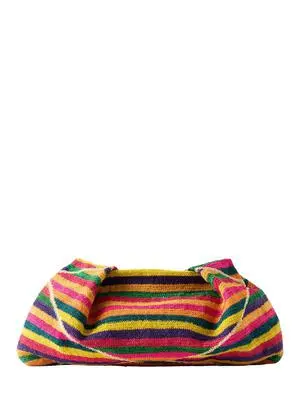 SENSI STUDIO Medium Two-tone Sisal Clutch - Multi