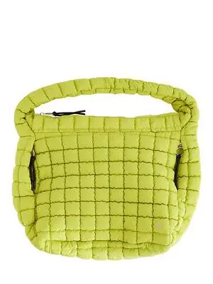 Free People Quilted Carry-all Shoulder Bag - Honeydew