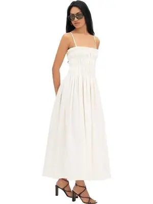 MandiBreeze Iris Midi Dress - Vanilla