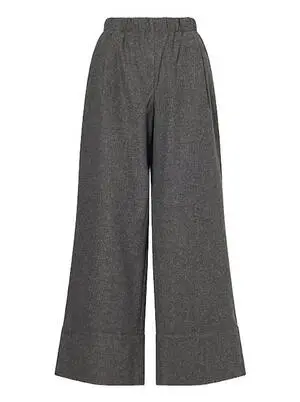 REFORMATION Wide-leg Wool-blend Trousers - Grey Wool