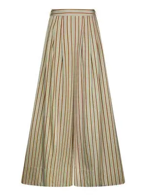 Liu Jo LIU JO Striped Wide Leg Trousers Neutrals