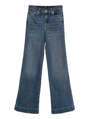 7 For All Mankind Modern Dojo Tonal-Stitching Jeans Blue