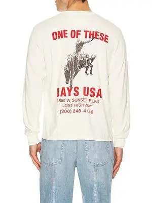 ONE OF THESE DAYS Break On Through Long Sleeve Tshirt - Bone