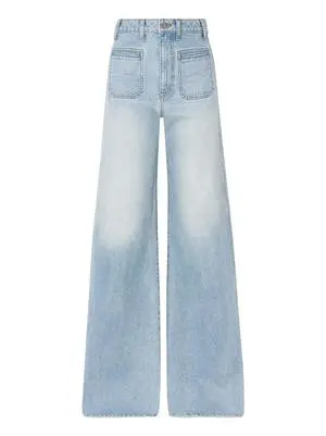 Khaite Delmonico High-rise Wide-leg Jeans - Blue