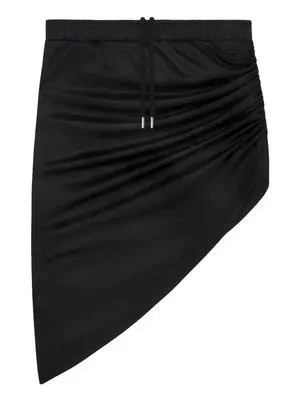 COURREGES Asymmetric Drawstring Skirt - Black