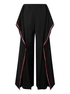Junya Watanabe Crepe Straight-leg Pants - Black