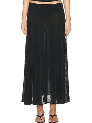 ST. AGNI Fluid Jersey Skirt - Black