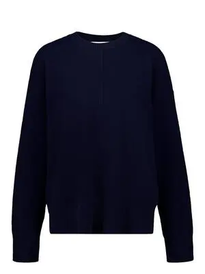LISA YANG Navy Nairi Knitted Cashmere Sweater - Blue