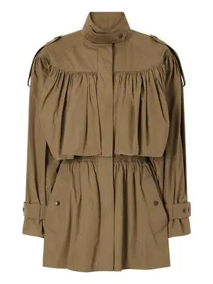 Chloé Organic Cotton-poplin Coat - Green