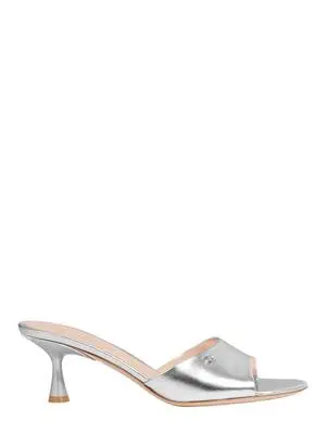 GIANVITO ROSSI Ascent 55 Metallic Leather Mules