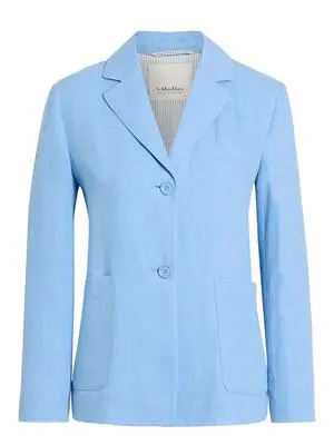 Max Mara Olivia Linen Jacket Light Blue