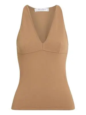 Max Mara Armida Stretch-knit Tank - Camel