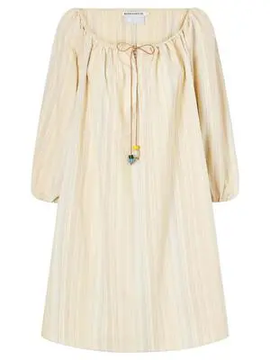 Bernadette Bonnie Striped Mini Dress - Neutrals