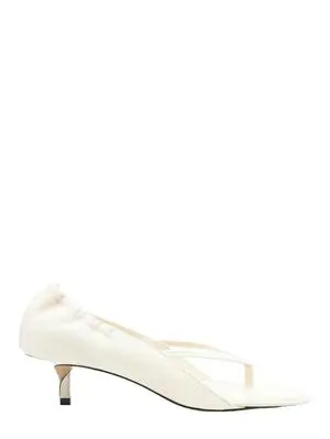 Jacquemus Open-toe Gathered Sandals - Neutrals
