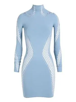 MUGLER Mini Bodycon Dress - Light Blue