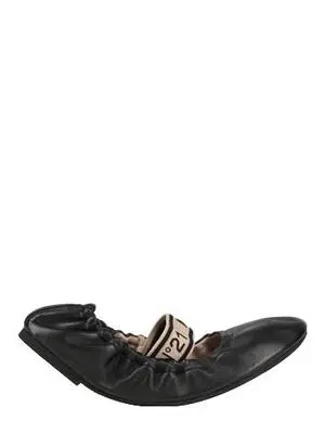 N°21 Leather Ballet Flats - Black