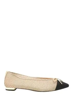 AQUAZZURA Bow-detail Ballet Flats - Gold