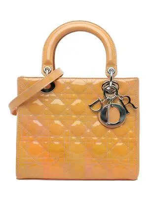 Dior 2014 Medium Lady Dior Satchel Brown
