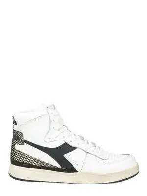 DIADORA HERITAGE Leather High-top Sneakers - White