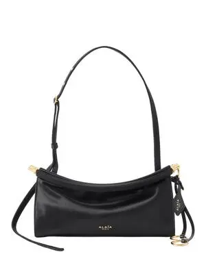 Alaïa Le Click Small Satin Shoulder Bag Black