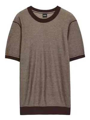 BOSS Textured Short-sleeve T-shirt