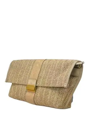 GIANNI CHIARINI Marigold Woven Clutch Bag - Neutrals
