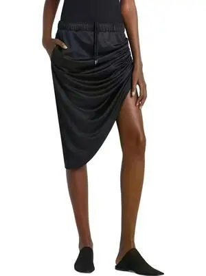 COURREGES Asymmetric Drawstring Skirt Black