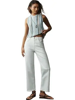 Citizens Of Humanity Palma Ankle High-rise Straight Leg Jeans - Soft White