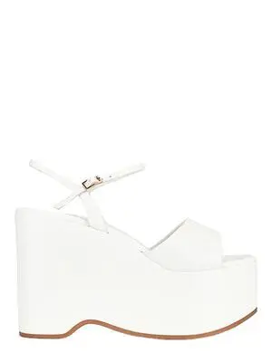 JEFFREY CAMPBELL Jeffrey Campbell White Leather Platform Sandal