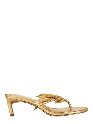 Cult Gaia Andie Metallic Thong Sandal - Brass