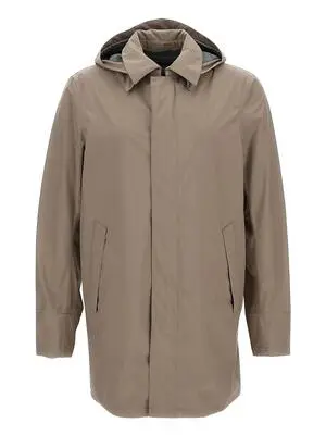 Herno Microfiber Raincoat Grey