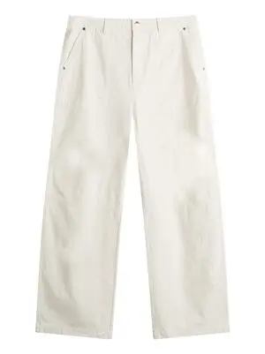 ABOUT:BLANK Herringbone Cotton Twill Carpenter Pants - Oat
