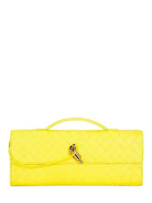 Bottega Veneta Andiamo Clutch Daffodil & Muse Brass