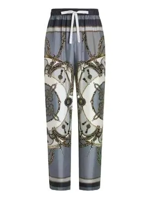 Dolce & Gabbana Print-detail Trousers - Blue