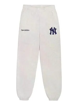 SPORTY & RICH Logo-embroidered Track Pants - Grey