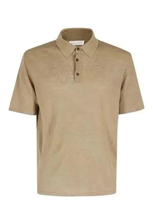 ROBERTO COLLINA Buttoned Polo Shirt - Neutrals