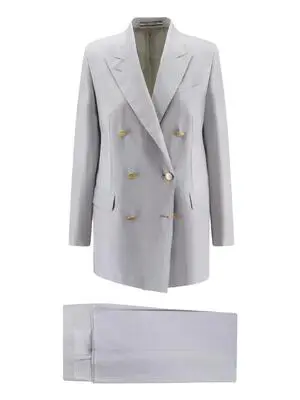 Tagliatore Buttoned Double-breasted Suit - Grey