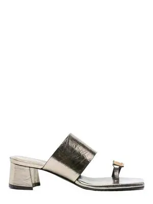 DONNARÌ Square-toe Sandals - Gold