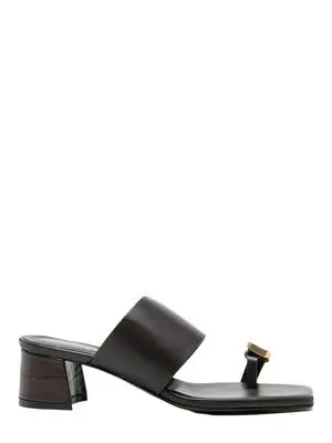 DONNARÌ Square-toe Sandals - Brown
