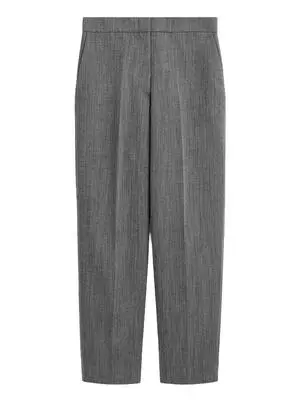Cos Tailored Wool Straight-leg Pants - Gray