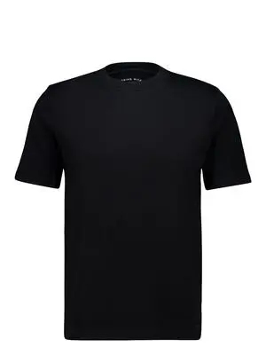 FEDELI Black Knitted Cotton T-Shirt