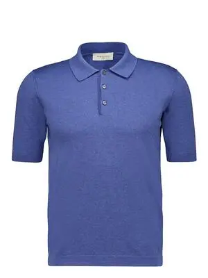 PIACENZA CASHMERE 1733 Silk And Cotton Polo Shirt - Blue