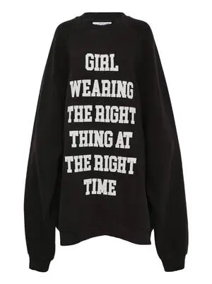 Vaquera Slogan-print Sweatshirt - Black