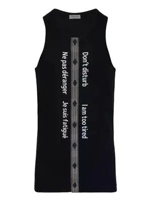 YOHJI YAMAMOTO Slogan-Print Tank Top